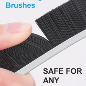 CODOGOY Crevice Cleaning Brush 3 Pack Multifunctional Gap Cleaning Brush Tool Bathroom Gap Brush Grout Cleaner Brush Hard Bristle Crevice Black Cleaning Brush