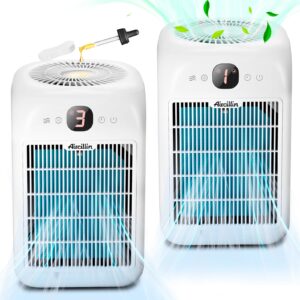 aircillin 2-pack air purifiers for home large room up to 908 sq ft each one, hepa air purifiers for bedroom with aromatherapy, hepa filter for smoke, pet dander, 99.9% of 0.1 microns particles