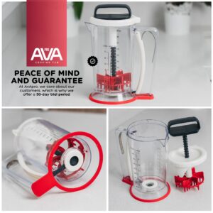 AVAPRO Batter Dispenser and Mixer 3in1 essential tool for measuring, dispensing and mixing batter for pancakes, crepes and other thin batters, quick and easy, no mess, 900ml Pancake Batter Dispenser.