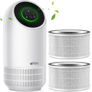 afloia air purifiers for home large room up to 880 ft² fillo white, efficient filter air cleaner for home with 2 pack air filter