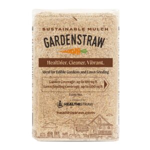 healthistraw gardenstraw, 3 cu ft - all-natural mulch for vibrant gardens, vegetables lawn seeding - water-conserving, weed-suppressing wheat straw - sustainably sourced, thoroughly cleaned