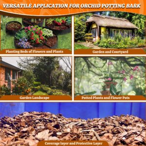 AVALUTION Orchid Potting Bark-3QT Organic Orchid Bark for Plants, All Natural Pine Bark Wood Chips Orchid Bark Potting Mix for Houseplant Mulch, Help Orchid Plants Root Health Development