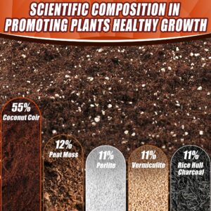 Potting Soil Mix - 3QT Soil for Indoor Plants, All Natural and Organic Plant Soil for Seed Starting, Loose and Breathable Garden Soil for Spices, Herbs & Vegetables