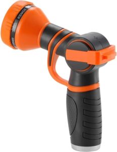 giraffe tools garden hose nozzle 9 adjustable spray modes water gun for garden hose reel, car washing, watering, dog washing pro model