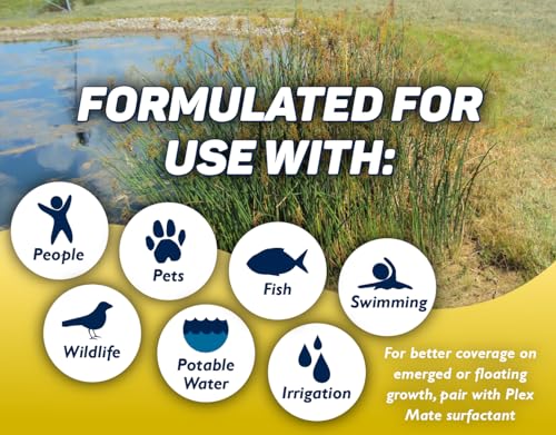 CattPlex Pro - Aquatic Herbicide - Kills Cattails, Water Lilies, Grasses & More - Quart (32 Ounces)