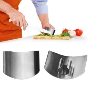 stainless steel finger guard, 2023 new finger protector for cutting food, premium slicing tool finger protector finger protectors when cutting, slicing, dicing, chopping vegatables (6 pcs)