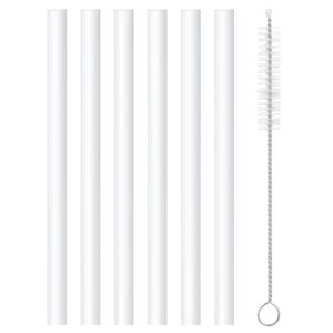 replacement straws compatible with ello colby, cooper,hydra,tumbler water bottle-straw replacement for contigo,pogo, zulu jug cup-6 straws and 1 cleaning brush