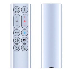 new replacement remote control for dyson hp04 hp05 hp06 hp09 hot + cool purifying fan/heater - silver, without magnetic function