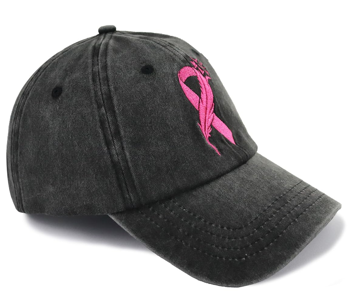 Breast Cancer Awareness Hats, Cancer Accessories for Women, Breast Cancer Survivor Gifts, Cancer Patients Must Have, Pink Ribbon Chemo Baseball Caps, Christmas Birthday Gifts