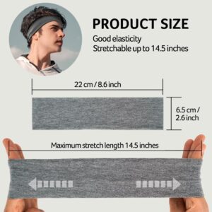 Shyvis 8-Pack Headbands for Women - Non-Slip Elastic Sweatbands - Soft Fabric Hair Bands for Gym, Workout, Yoga, Running, and Sports - Stylish, Cotton Headbands for Women and Girls.