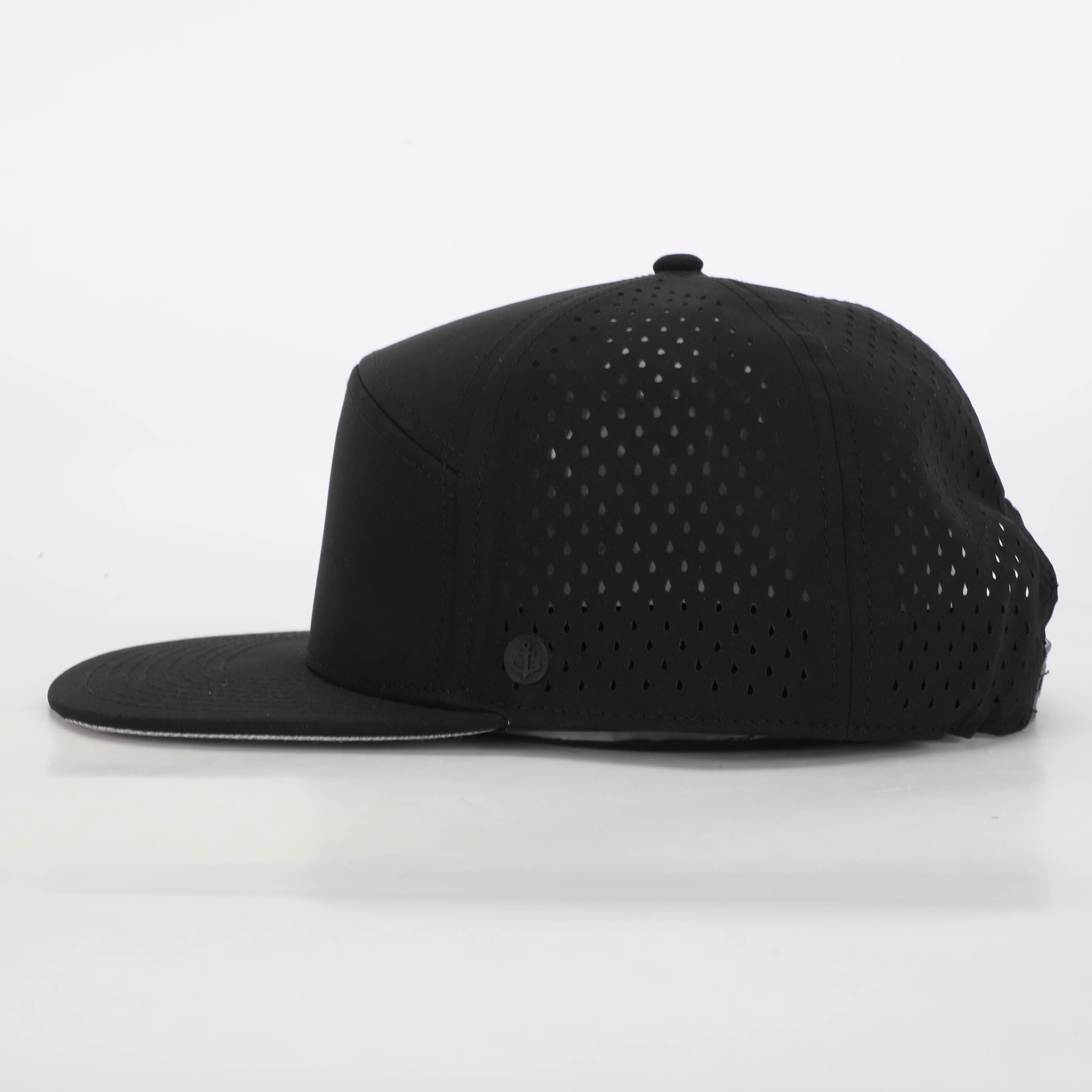 ANKOR Carrier 6 Panel Flat-Bill Baseball Hat Black