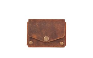 handmade card holder, minimalist card case, slim wallet, 100% leather, wallet with card holder, minimalist design (brown)