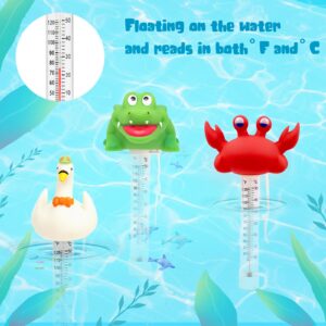 XY-WQ Floating Pool Thermometer, Large Size Easy Read for Water Temperature with String - Swimming Pools, Spas, Hot Tubs, Ponds (Crab)