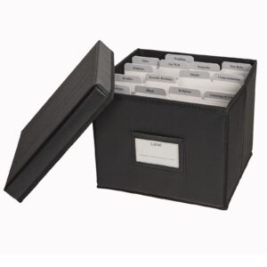 lukeline greeting card organizer and storage box with 15 adjustable dividers, stores 140+ cards, suitable for storing greeting cards, envelopes, stickers, photos, notecards and more