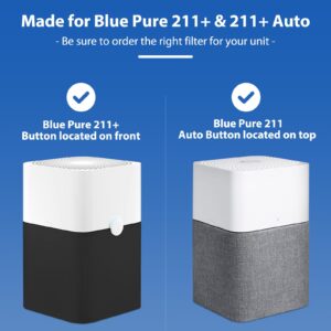 211+ Replacement Filter Compatible with Blueair Blue Pure 211+, 211+ auto and Max Air Puri-fier, 2 Pack 211+ Replacement