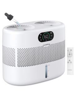 reuseable wick evaporative humidifier for bedroom quiet healthy baby humidifier, no white dust, evaporative humidifier large room 800ml/h 3 speeds, 2 gal, timing, auto shut off