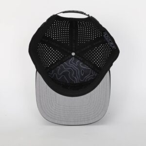 ANKOR Carrier 6 Panel Flat-Bill Baseball Hat Black