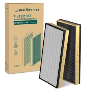 Jafända Air Purifier Smoke Filter Replacement for JF1500, True HEPA Filter, 10.14 lb Activated Carbon, Remove Smoke