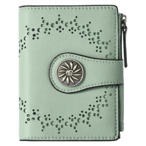 tipmile small wallet for women bifold rfid blocking card holder leather wallets with zipper coin pocket