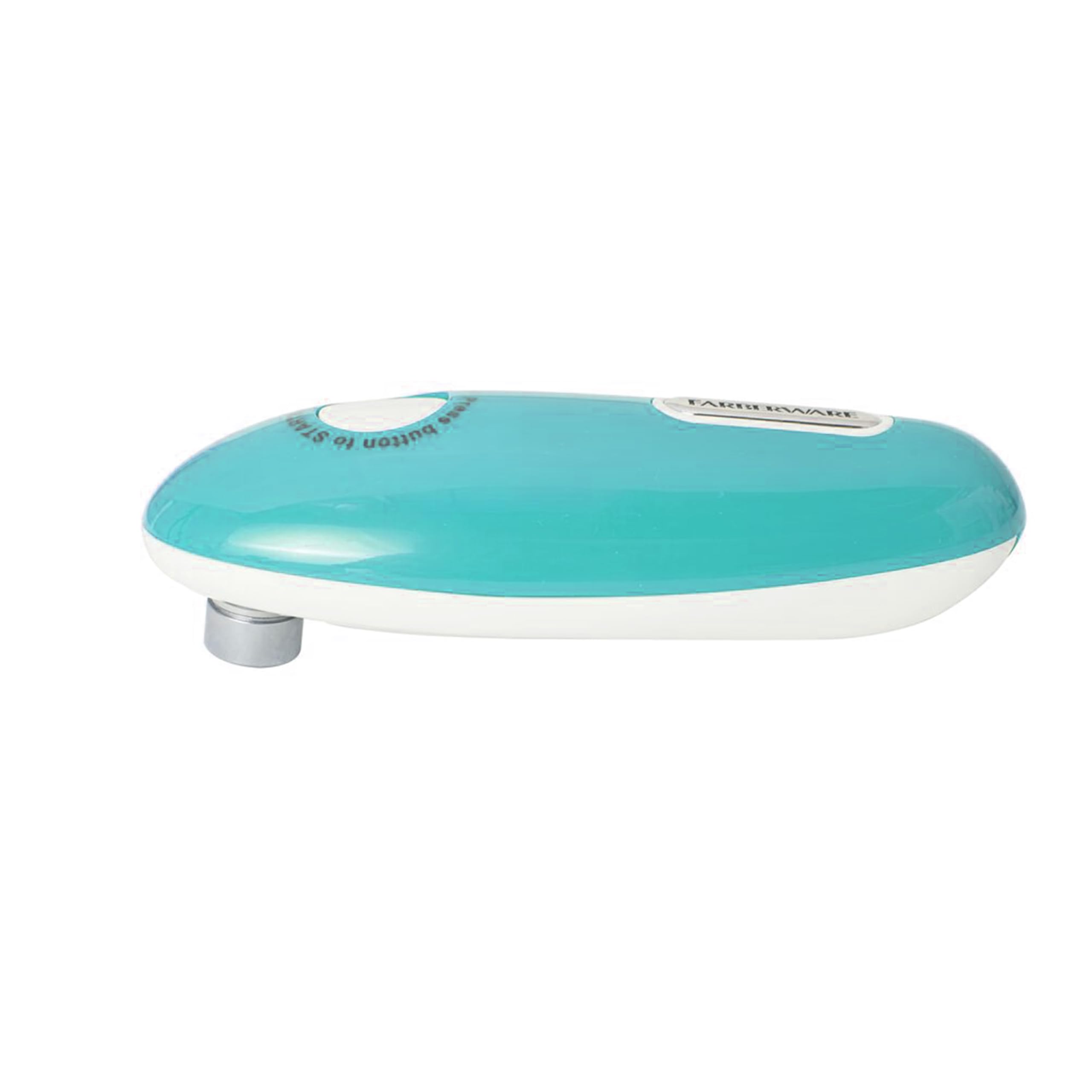 Farberware Compact Battery Operated Hands-Free Automatic Can Opener for any Size Can with Magnet to Safely Remove Lid, Seamless Opening Decreases Sharp Edges for Easily and Safely Opening Cans, Aqua