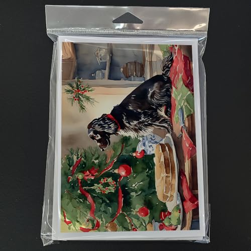 Caroline's Treasures DAC3752GCA7P Boykin Spaniel Christmas Cookies Greeting Cards Pack of 8 Blank Cards with Envelopes Whimsical A7 Size 5x7 Blank Note Cards