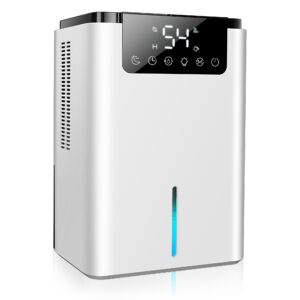 dehumidifier, dehumidifiers for room,70 oz water tank, (800 sq.ft) dehumidifiers for basement home bathroom bedroom with auto shut off, 7 colors led light, white