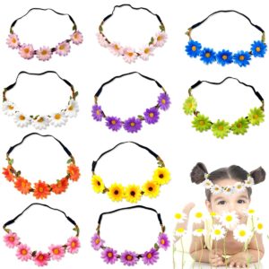 ronyoung 10pcs multicolor lady girl fashion flower crown floral garland headbands for festival wedding party