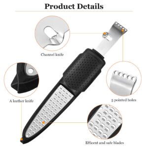 Lemon Zester Tool, Heavy Duty Cheese Vegetable Citrus Zester Grater with Handle for Lemon, Garlic, Nutmeg, Chocolate, Fruits, Vegetables - Stainless Steel Zester Grater & Cheese Shredder