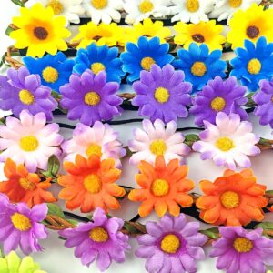 RONYOUNG 10PCS Multicolor Lady Girl Fashion Flower Crown Floral Garland Headbands for Festival Wedding Party