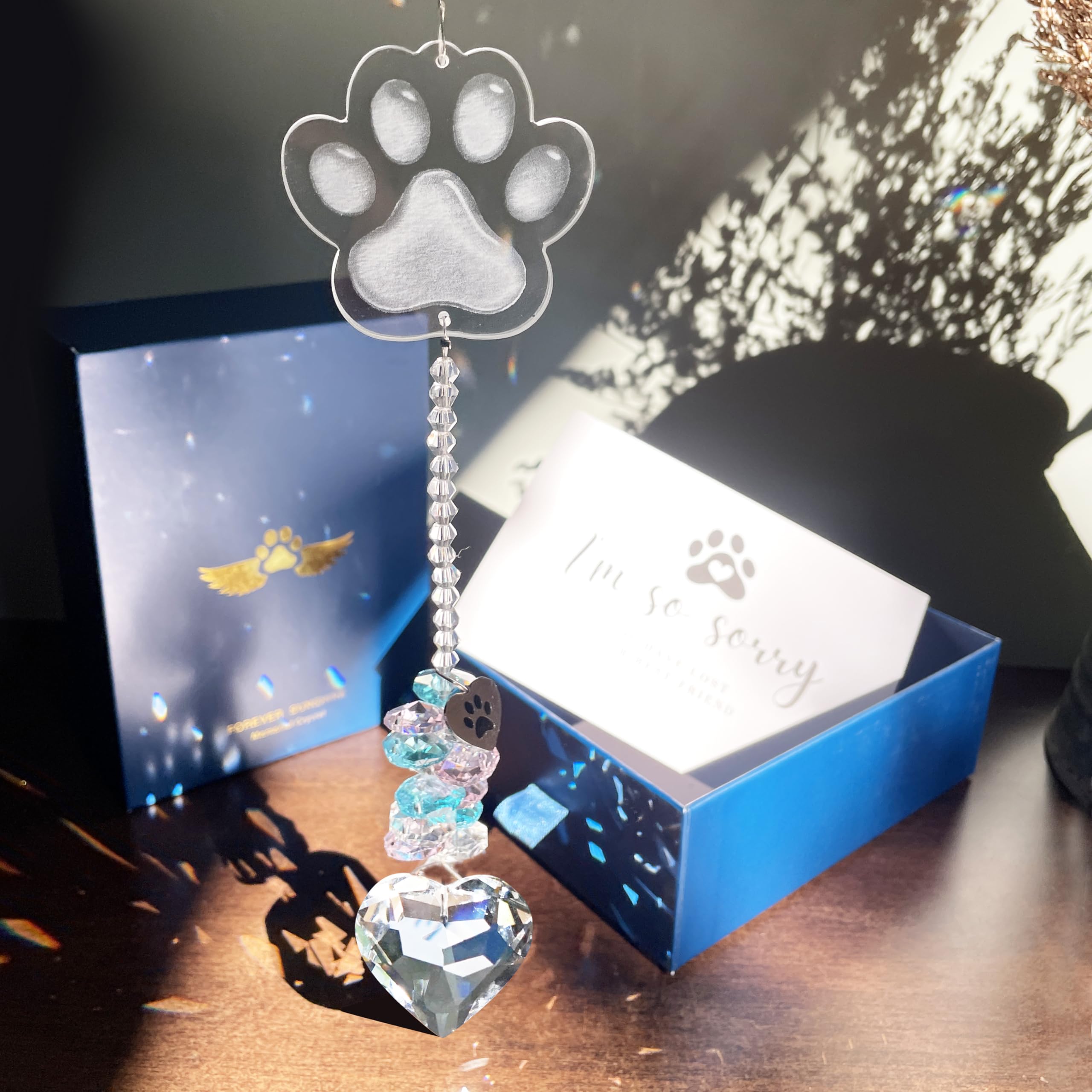 Pet Memorial Suncatcher, Dog Memorial Gifts, Pet Loss, Pet Sympathy, Thoughtful Dogs and Cats Remembrance, Bereavement Gifts