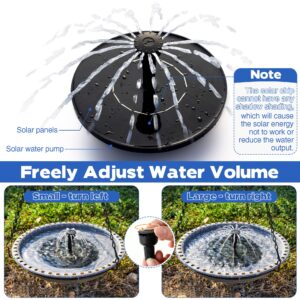 Dreyoo Solar Bird Bath Fountain for Outdoor, Solar Powered Hummingbird Water Fountain Combo Set, Bird Bath Bowl with Solar Fountain Pump with 4 Water Spray for Garden Yard Patio Lawn (Hanging)