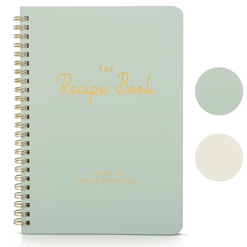 ZICOTO Aesthetic Blank Recipe Book - The Perfect Recipe Notebook to Write in Your Own Recipes - Beautiful Blank Cookbook to Organize Your Recipes