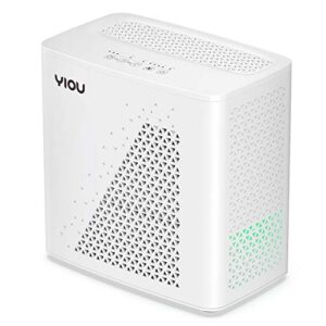 yiou air purifier, large room up to 547 ft², h13 true hepa filter for wildfires, pets hair, dander, smoke, pollen, quiet 20db air cleaner for bedroom home office living room kitchen, r1(white)