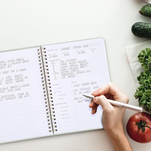 ZICOTO Aesthetic Blank Recipe Book - The Perfect Recipe Notebook to Write in Your Own Recipes - Beautiful Blank Cookbook to Organize Your Recipes