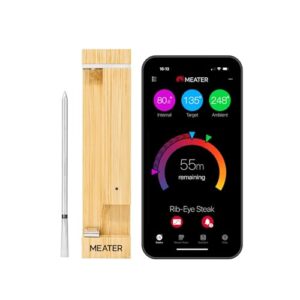 meater pro / 2 plus: wireless bluetooth smart meat thermometer | 1000°f open flame grilling | extra long range | multi sensors | certified accuracy | bbq, oven, grill, smoker, air fryer, deep fryer