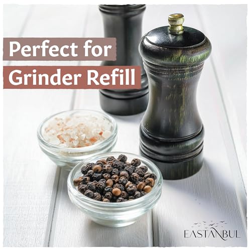 Salt and Pepper for Grinder Refill, Peppercorns Whole 6oz, Pink Himalayan Salt 12.3oz, Peppercorns for Grinder Refill, Black Peppercorns, Pink Salt for Grinder, Spice Buddies Series, Gift Box