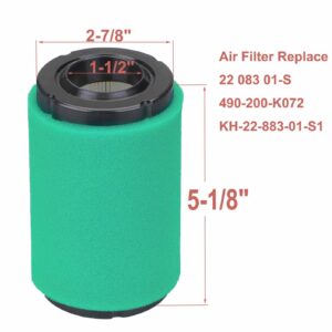 HEYZLASS KH-22-883-01-S1 Air Filter Compatible with 22-083-01-S Kohler 5400 Series Maintenance Kit KS530 KS540 KS590 KS595 Cub Cadet xt1 lt42 Engine, Replace 2208301S 2208301 22-083-01 Air Filter