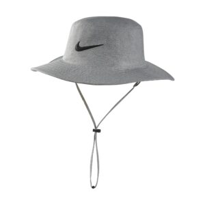 nike dri-fit uv golf bucket hat (us, alpha, medium, large, grey heather)