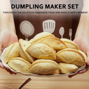 MUMSUNG Empanada Maker Press, 6-Inch Extra Large Dumpling Maker Set with Dough Cutter, Dumpling Mold Set for Pierogi, Pastelitos, Calzone, Turnovers, Chinese Dumpling, 5Sizes (6"/5"/4"/3"/2.6")