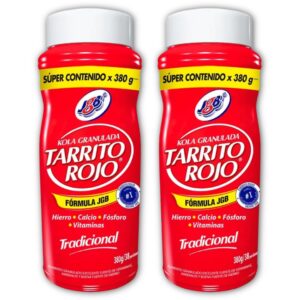 deca experts - kola granulada tradicional - pack de 2 tarrito rojo de 380 gramos - suplemento multivitamínico sabor tradicional - mejorar el bienestar y la nutrición de tu cuerpo - despensa colombiana