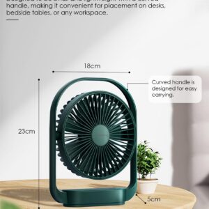 AceMining Fan, Silent Fans & Cooling, Rechargeable Fans, Desk Fan with 4 Speed, USB Fan with Night Light, 330° Rotation Electric Fan, Small Table Fan for Bedroom Office Bedside