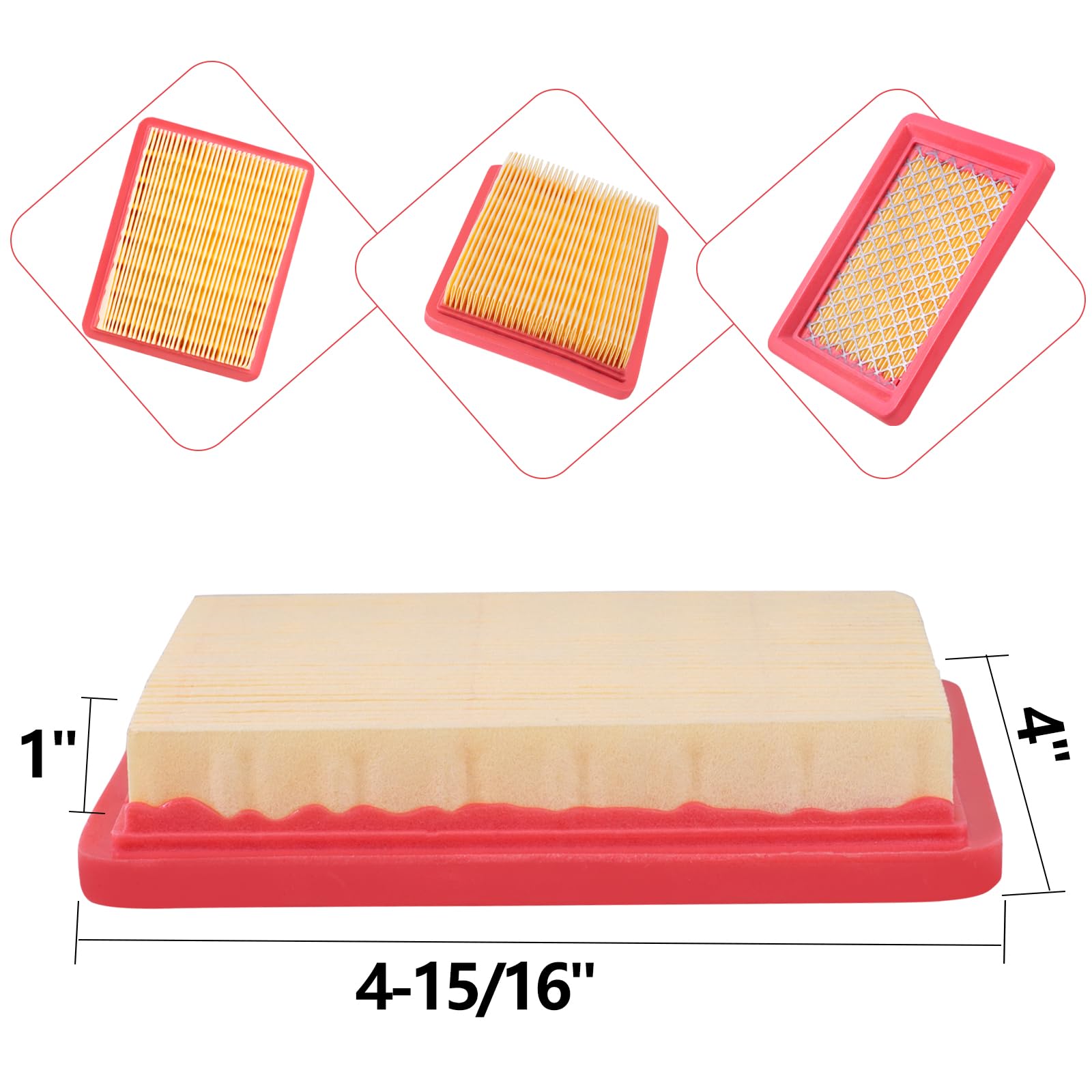 Ceukius 4 Pack 951-15245 Air Filter Replace for MTD 951-15245 751-15245, Fits Cub Cadet MTD 159cc 196cc Engine Lawn Mower