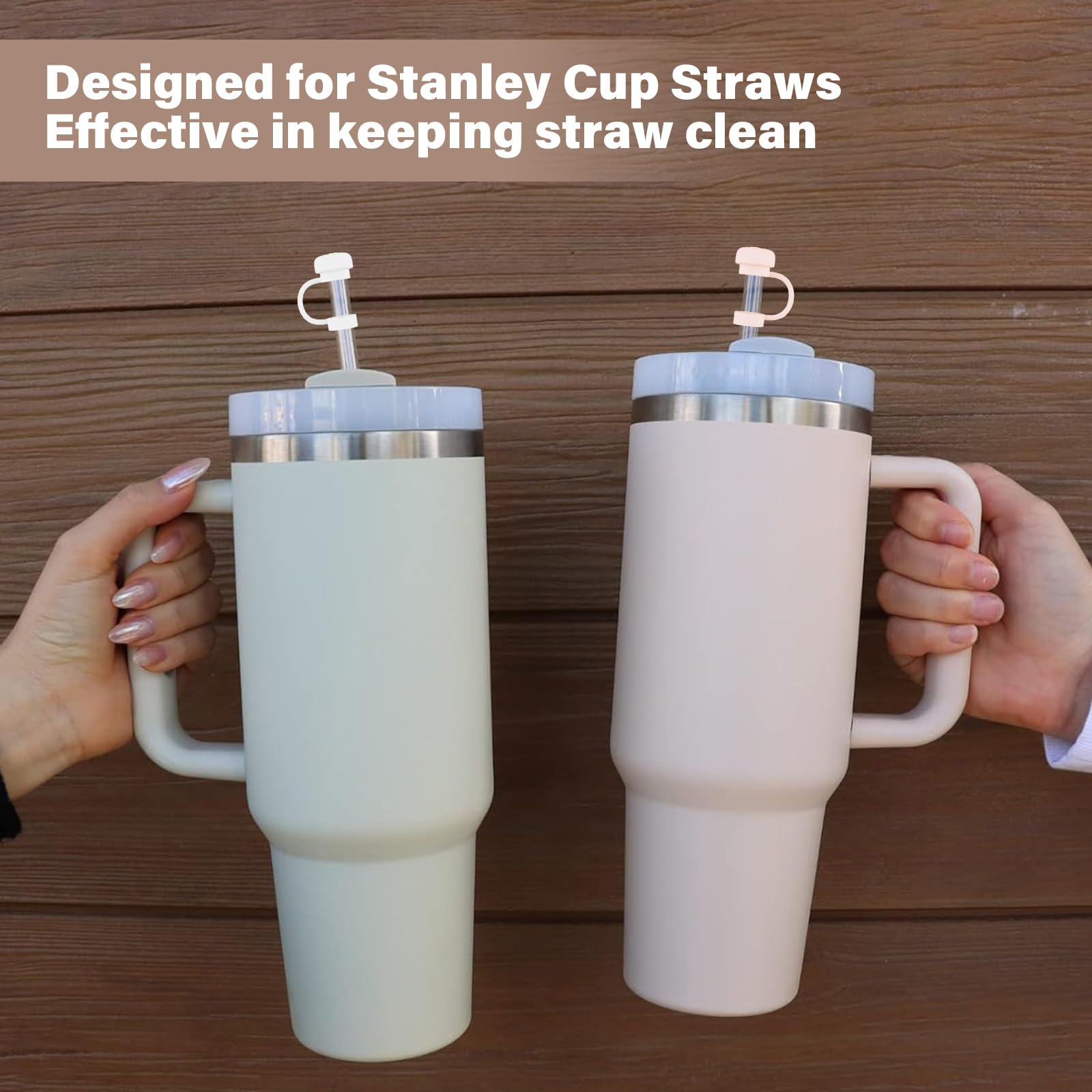 Straw Cover Cap for Stanley Cup, 10mm Silicone Straw Cover Compatible with Stanley 30&40 Oz Tumbler with Handle, 0.4in Straw Topper Stanley Cup Accessories (6)