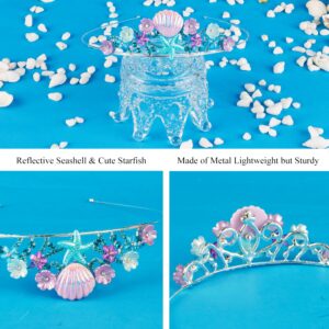 Didder Mermaid Themed Party Outfit: Sash, Crown and Decorations for Girls