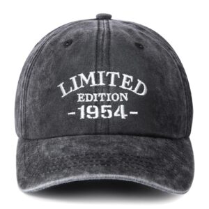 70th birthday gifts for men women, vintage 1954 birthday baseball caps adjustable, 70th birthday decorations men, funny 70th gift ideas - washed cotton hats for dad mom uncle aunt grandpa grandma