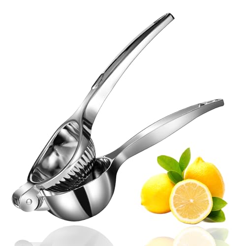 Lemon Juicer, Heavy Duty Lemon Squeezer, Stainless Steel Lime Squeezer Manual Citrus Press Orange Juicer Handheld, Hand Press Fruit Juicer Exprimidor De Limones for Lemon