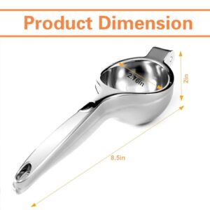 Lemon Juicer, Heavy Duty Lemon Squeezer, Stainless Steel Lime Squeezer Manual Citrus Press Orange Juicer Handheld, Hand Press Fruit Juicer Exprimidor De Limones for Lemon