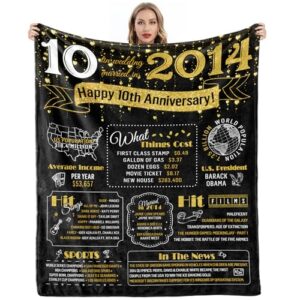 lpmisake 10 year anniversary decorations tin gifts for 10th anniversary decorations 10 year anniversary wedding gifts for couples him her wife husband back in 2014 custom blanket