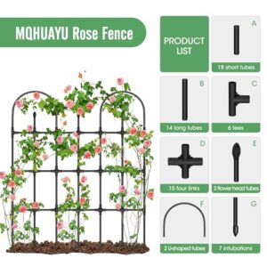 MQHUAYU Garden Trellis for Climbing Plants Outdoor, 47.2" H*38.2" W Rustproof Sturdy Garden Arch Trellis for Potted Climbing Cucumber Tomato Rose Vegetable Flower Plant Trellises(120cm)