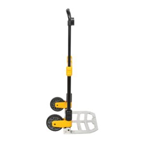 DEWALT Folding Hand Truck and Moving Dolly, 420-lb Capacity Utility Cart, Heavy-Duty Steel Frame, Telescoping Handle, Flat-Free 7-inch Wheels